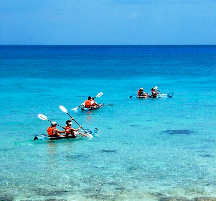 Clear Bottom Kayak and Snorkel