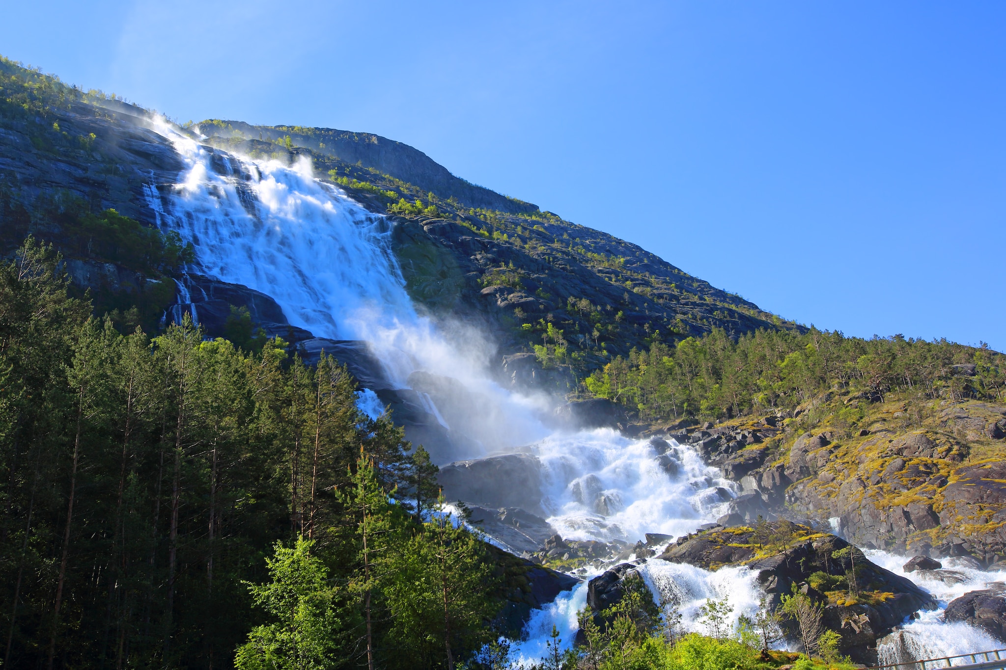 Åakrafjord and Langfoss Waterfall