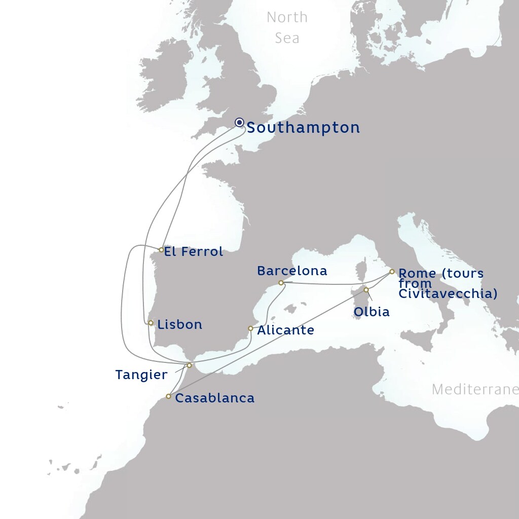 J505 - Mediterranean Cruise | 12th May 25 | P&O Cruises